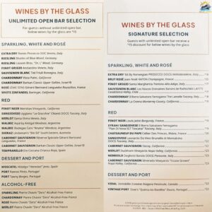 NCL Drink Menu 2025 with Prices for all Norwegian Ships