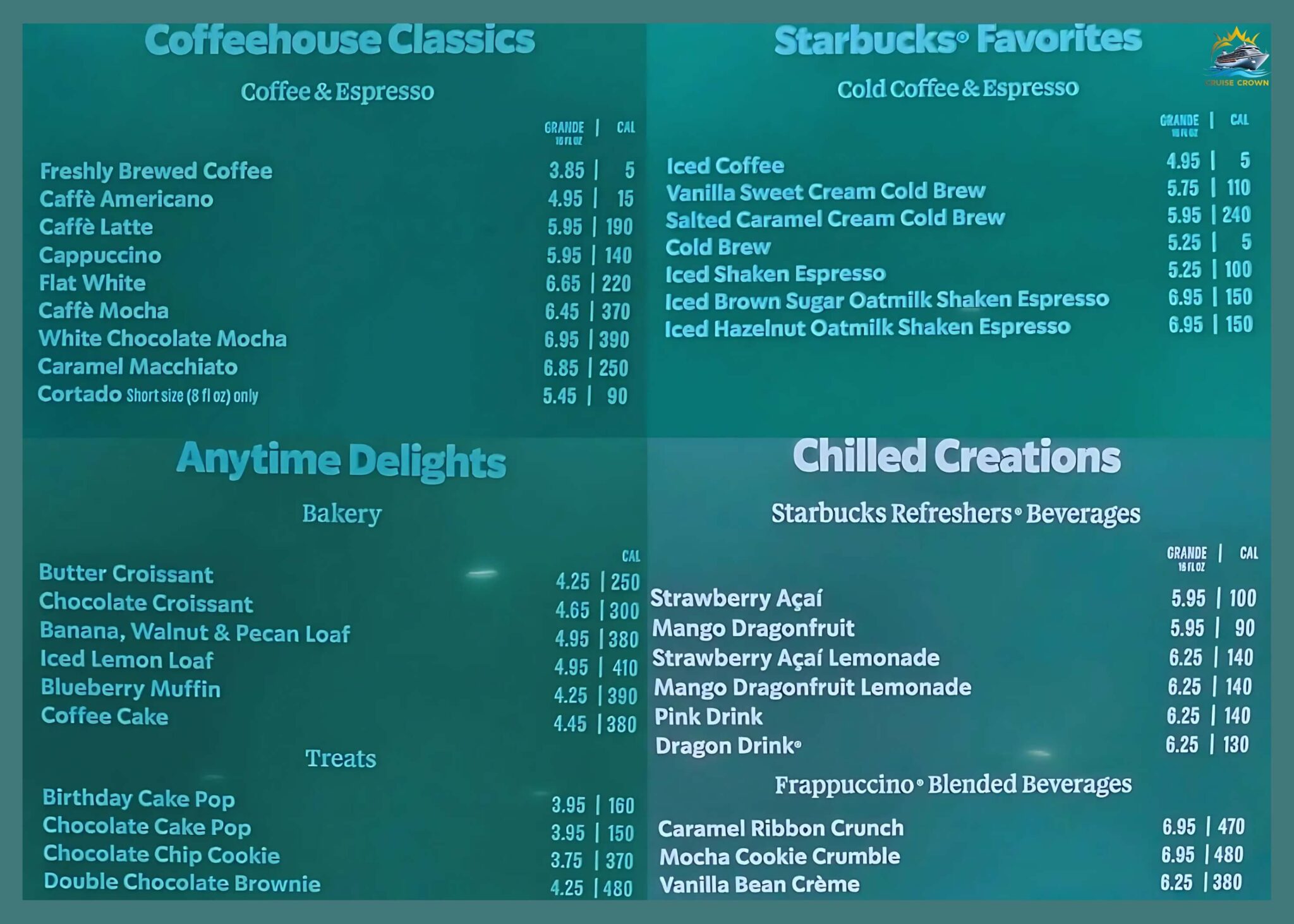 NCL Drink Menu 2025 with Prices for all Norwegian Ships